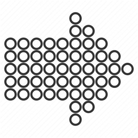 Circle Dots Direction Dotted Pointer Forward Move Next Right Arrow Icon Download On