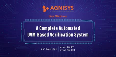 Agnisys Inc On Linkedin Eda Semiconductor Live Webinar Webinar