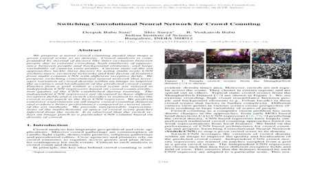 Switching Convolutional Neural Network For Crowd Countingopenaccess