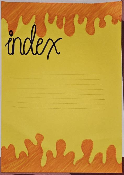 Creative Index Page Design For Assignment