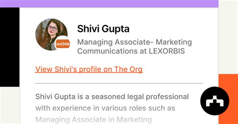 Shivi Gupta Managing Associate Marketing Communications At Lexorbis