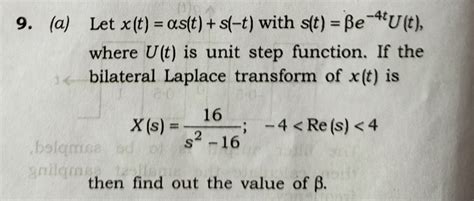 solved a ﻿let x t αs t s t ﻿with s t βe 4tu t