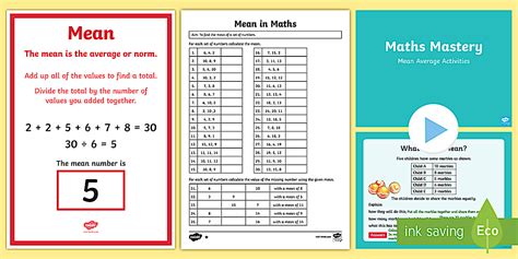 Year 6 What Is The Mean In Maths Resource Pack Twinkl