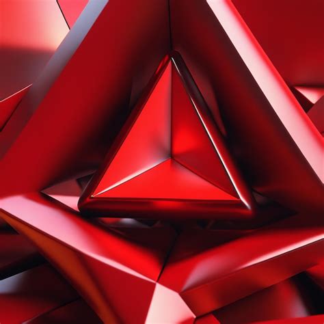 premium ai image red triangle shaped abstract background