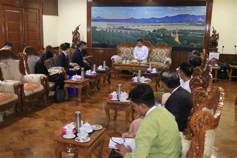 မွန်ပြည်နယ်ဝန်ကြီးချုပ် ဦးအောင်ကြည်သိန်း မြန်မာနိုင်ငံဆိုင်ရာ ထိုင်းနိုင်ငံသံအမတ်ကြီးအား လက်ခံတ