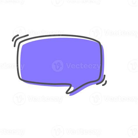 Hand Drawn Text Box Cute Cartoon Style Talking Dialogue PNG