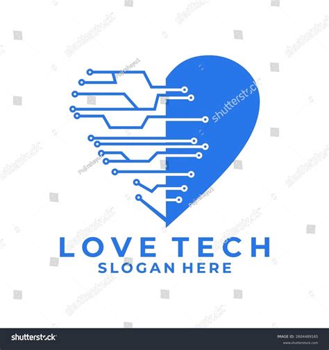 Love Tech Network Logo Design Vector Stock Vector Royalty Free 2604489165 Shutterstock