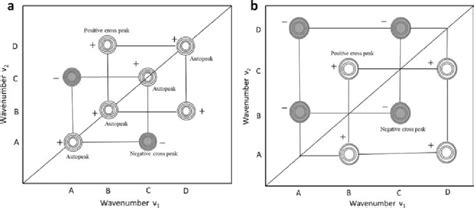 schematic contour map of a synchronous 2d correlation spectrum a and
