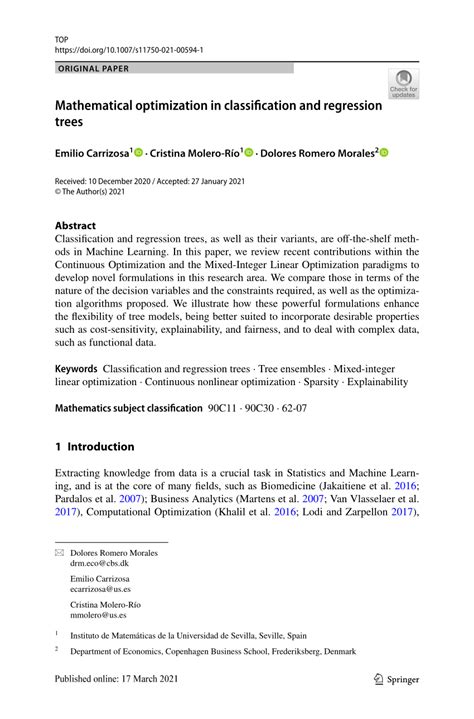 pdf mathematical optimization in classification and regression trees