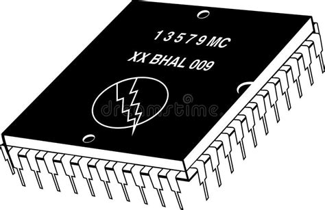 Computer Microchip Illustration Stock Vector Illustration Of Retro Component 133547378