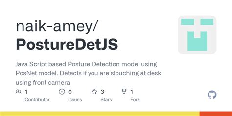 GitHub Naik Amey PostureDetJS Java Script Based Posture Detection Model Using PosNet Model
