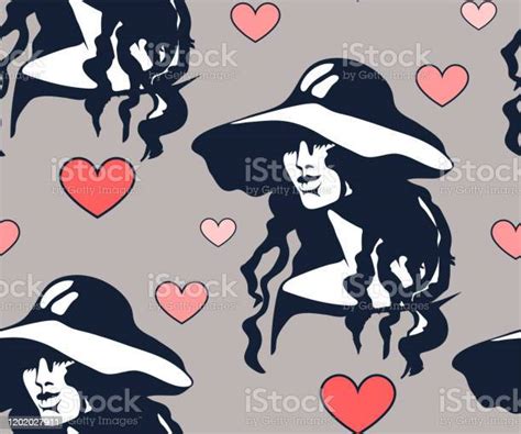 벡터 배경 손으로 패션 모델과 이국적인 그린 손으로 그린 잉크 일러스트 벡터 패턴입니다 섬유 천 벽지 스크랩북 인쇄 개념에 대한