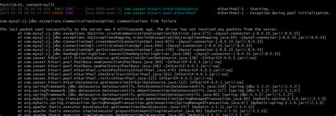 bug——部署到云端的jar包项目访问数据库出错解决： com zaxxer hikari pool hikaripool