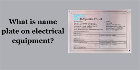 Electrical Rating Plate