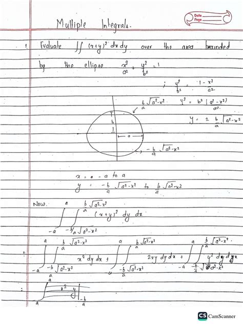 Multiple Integrals Pdf