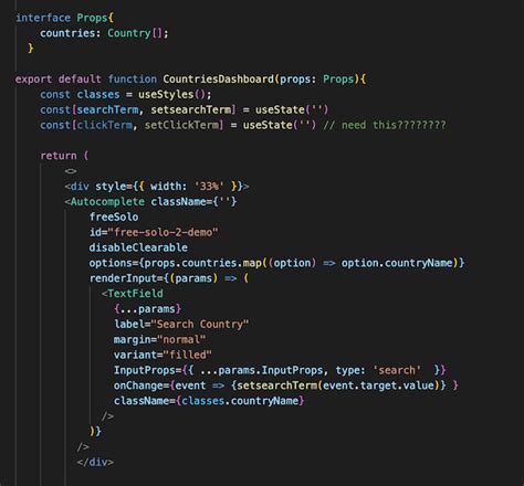 Reactjs Martial Ui Autocomplete Component Getting Populated But