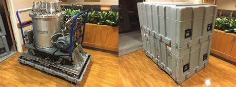 refrigerator cryostat cart with custom reusable shipping container