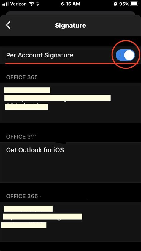 Setting Up A Signature On A Mobile Outlook App 5 Steps Instructables