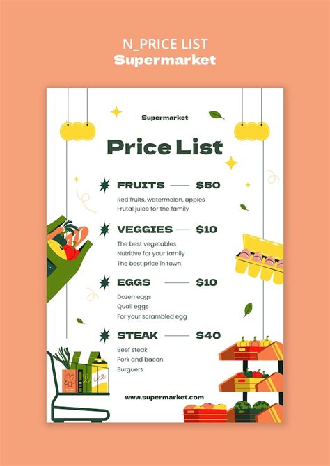 마트 가격표 이미지 Freepik에서 무료 다운로드