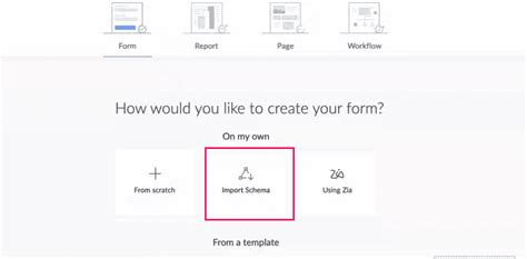 Create A Form By Importing Data Zoho Creator Help