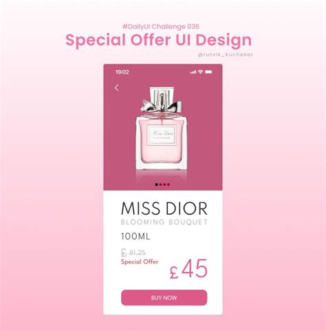 Rutvik Kuchekar On Linkedin Dailyui Uiux Designchallenge Missdior Perfumeoffer
