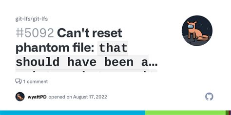 Cant Reset Phantom File `that Should Have Been A Pointer But Wasnt