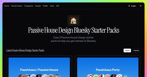 Passive House Design Bluesky Starter Packs 2 Lists • Dec 2024