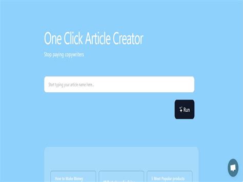 one click article creator free ai tool to generate articale creation