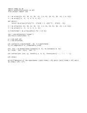 Q1a Py Import Numpy As Np Import Matplotlib Pyplot As Plt From