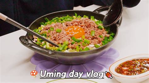 Vlog 주부 집순이 브이로그🥬 스타우브 베이비웍 솥밥에 진심인편👩‍🍳 주방꿀템 강력추천👍 버섯솥밥대패삼겹불고기
