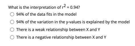Answered What Is The Interpretation Of R2 Bartleby