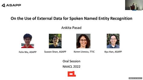 Underline On The Use Of External Data For Spoken Named Entity Recognition