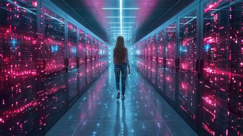 internet business network and cybersecurity of data center with
