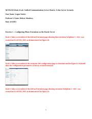 NETW W Lab Report LogenN Docx NETW Week Lab Unified Communications Server Elastix A