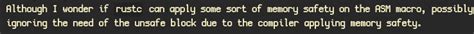 Lets Goo Memory Safe Asm Rrustjerk