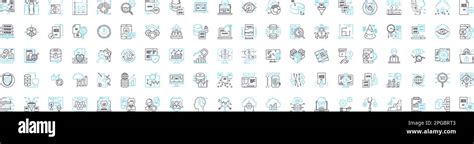 Database Vector Line Icons Set Database Sql Mysql Oracle Access