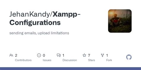 GitHub JehanKandy Xampp Configurations Sending Emails Upload Limitations