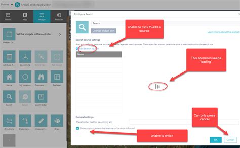Unable To Add Search Widget In Arcgis Web Appbuilder Rarcgis