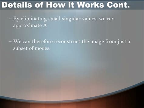 Ppt Image Compression By Singular Value Decomposition Powerpoint Presentation Id9088631
