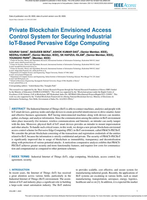 Pdf Private Blockchain Envisioned Access Control System For Securing