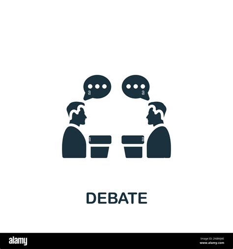 Debate Icon Monochrome Simple Sign From Election Collection Debate