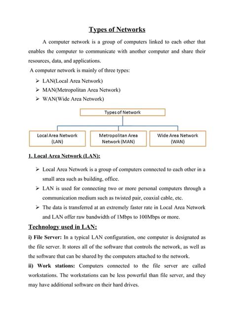Types of Computer Networks | PDF | Computer Networking | Computing