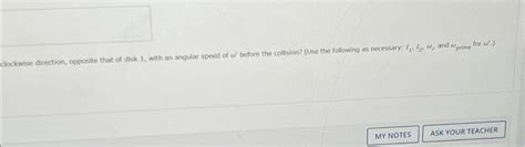 solved a disk with moment of inertia i1 rotates about a