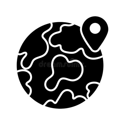 Globe With Map Pin Showing Concept Vector Of Geolocation In Modern Style Stock Vector