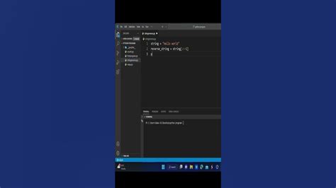 Reverse String In Python Short Vidoe Shorttoday Python Pythonprogramming Pythontutorial