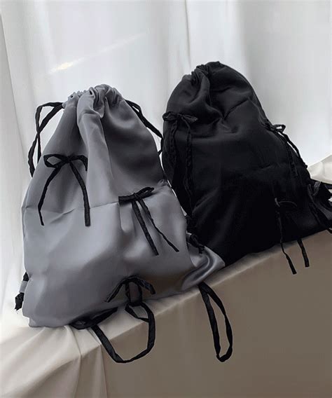 신상가방당일출고🩶 스트링 리본 백팩 귀여운가방 학생가방 인기가방 에이블리