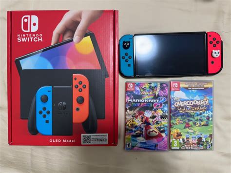 Nintendo Switch OLED Red Blue Video Gaming Video Game Consoles Nintendo On Carousell