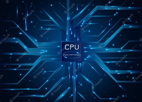 Premium Vector Computer Processor Cpu Chip Electronic Circuit Board With Processor
