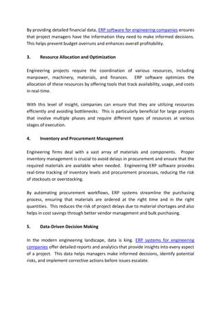 How Engineering ERP Software Streamlines Project Management And Workflow PDF