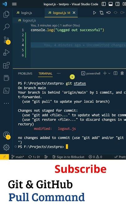 git tutorial telugu git pull with example git and github telugu git
